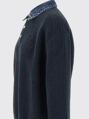 Dsquared2 Cotton Knit Polo With Denim Collar