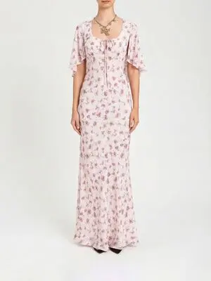 TWINSET Floral Print Maxi Dress - Pink