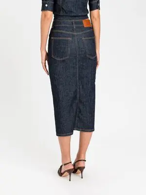 TWINSET Stretch Cotton Pencil Midi Skirt