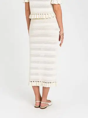 TWINSET Knit Pencil Skirt - White