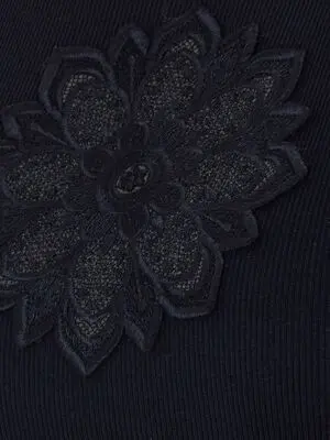 TWINSET Appliqué Tank Top - Black