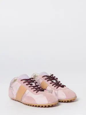 TOD'S T-marathon Nylon And Suede Lace-up Sneakers - Pink