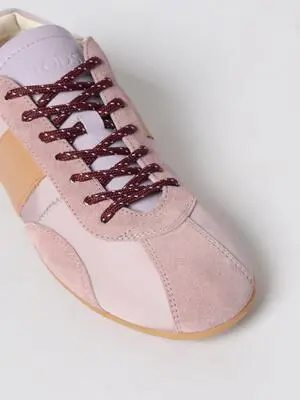 TOD'S T-marathon Nylon And Suede Lace-up Sneakers - Pink
