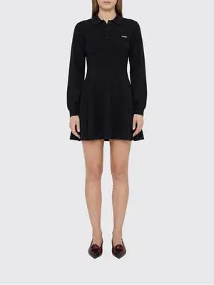 ROTATE BY BIRGER CHRISTENSEN Long Sleeve Collared Knit Dress