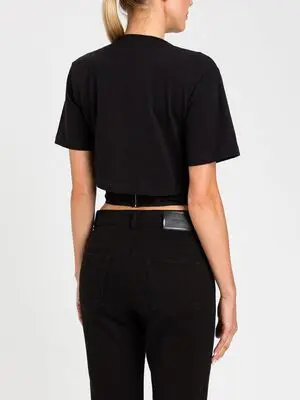 TWINSET Cropped T-shirt With Mesh Detail