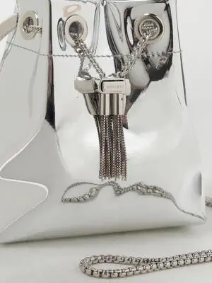 JIMMY CHOO Bon Bon Mini Bucket Bag - Silver