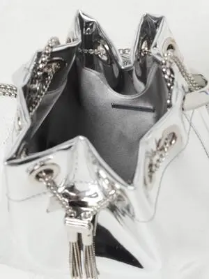 JIMMY CHOO Bon Bon Mini Bucket Bag - Silver