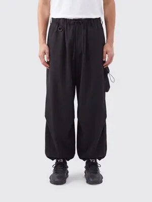 Y3 Wide-leg Technical Fabric Cargo Trousers With Drawstring