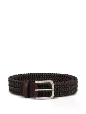 SLOWEAR Braided Leather Belt - Brown