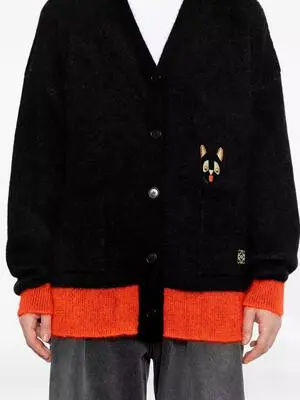 Loewe Embroidered Cardigan - Black