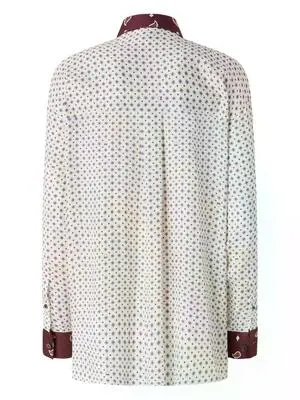 Pinko Long Sleeve Printed Viscose Twill Shirt