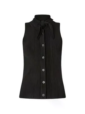 Pinko Bow-tie Knitted Blouse - Black