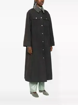 Nanushka Contrast Collar Utility Coat