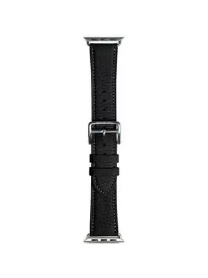 MAISON DE SABRE Grained Leather Apple Watch Strap With Metal Buckle
