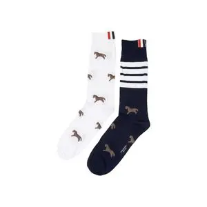 Thom Browne Mid-calf Socks - Blue