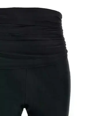 Andamane Shiny Draped Leggings - Black