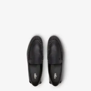 Fendi Ff-embellished Calfskin Loafers