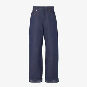 Fendi High-waisted Wide-leg Jeans