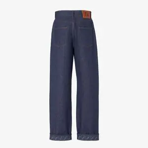 Fendi High-waisted Wide-leg Jeans