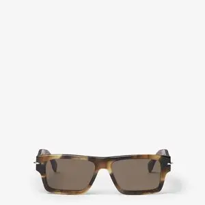 Fendi Selleria Rectangular Sunglasses - Brown