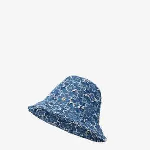 Fendi Ff Floral Denim Cloche Hat