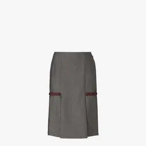 Fendi Straight-cut Midi Skirt With Slits