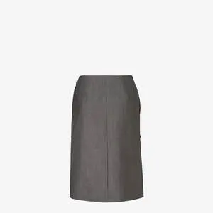 Fendi Straight-cut Midi Skirt With Slits