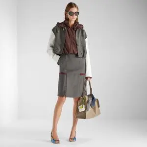 Fendi Straight-cut Midi Skirt With Slits
