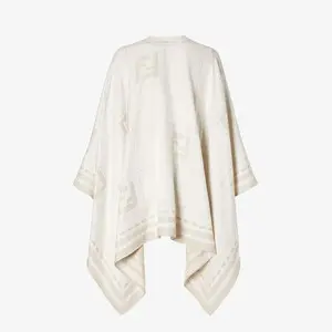 Fendi Selleria Macro Check Wool Poncho