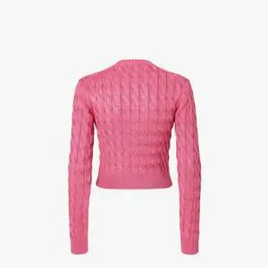 Fendi Slim-fit Cable-knit Cardigan