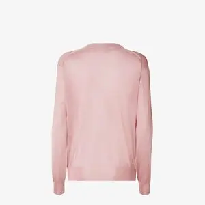 Fendi Long-sleeved V-neck Jumper - Pink