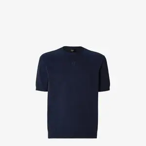 Fendi Ff Selleria Embroidered Cotton-cashmere Jumper - Blue