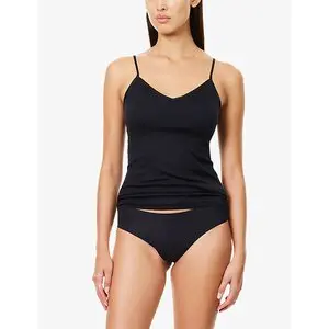 Hanro Cotton-jersey Top With Adjustable Shoulder Straps - Black