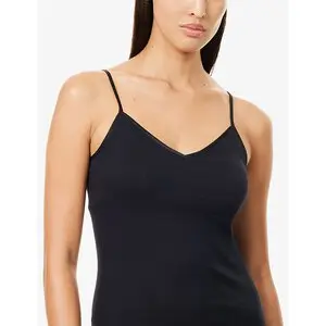 Hanro Cotton-jersey Top With Adjustable Shoulder Straps - Black
