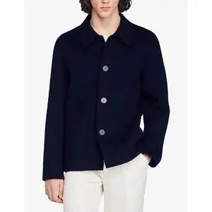 Sandro Side-pocket Wool-blend Worker Jacket