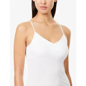 Hanro Seamless Shoulder-straps Cotton-jersey Top - White