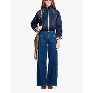Sandro Straight-leg Mid-rise Denim Jeans - Deep Blue