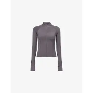 ADANOLA Stretch-woven Long-sleeve Top