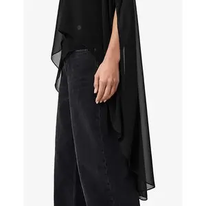 ALLSAINTS Jamie Cape-effect Sheer Top