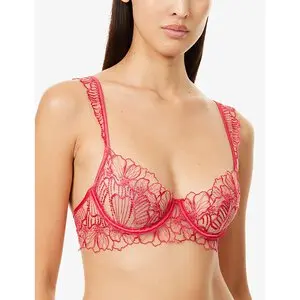 Bluebella Amarosa Wired Lace Bra - Virtual Pink/ Sheer