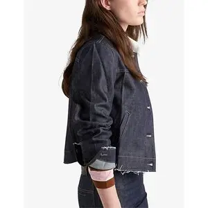 Prada Frayed-edge Regular-fit Denim Jacket