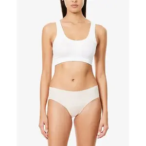 Hanro Invisible High-rise Stretch-cotton Briefs - Powder