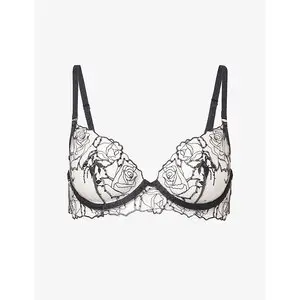Bluebella Rosalie Wired Lace Bra - Black/ Sheer