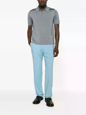 Sandro Knitted Polo With Zip Collar