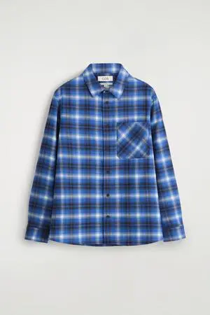 Cos Checked Wool-blend Shirt