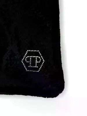 Philipp Plein Logo-detail Velvet Cushion