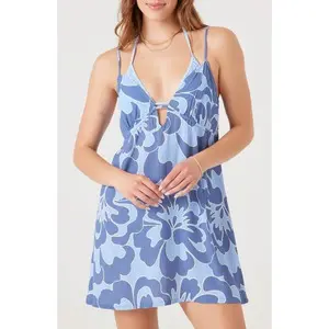 Roxy Tropical Drift Cover-up Mini Sundress - Blue
