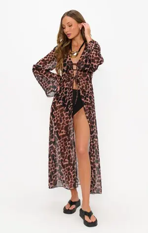Show Me Your Mumu Jet Setter Robe - Tortoise Shell