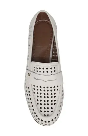 Naturalizer Bloom Perforated Penny Loafer - Warm White
