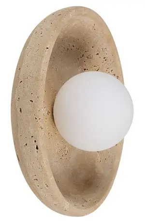 RENWIL Myrtos Travertine Wall Sconce - No Color